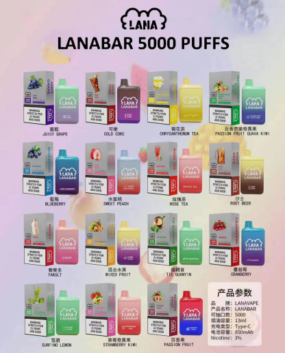lana 一次性5000口可抛棄式電子烟 – Japanese Fruits
